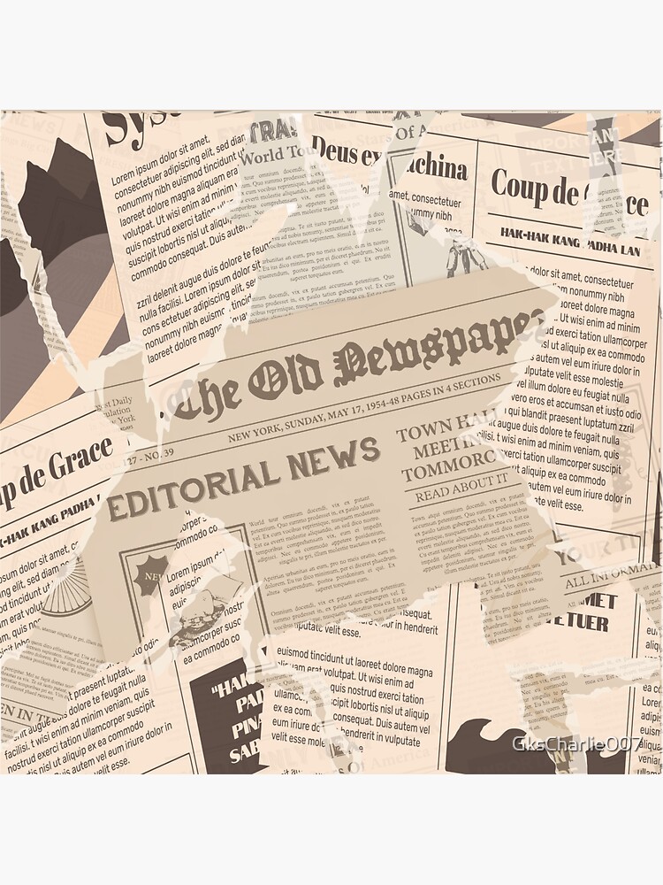 "Newspaper The Old Times" Sticker for Sale by GksCharlie007 | Redbubble