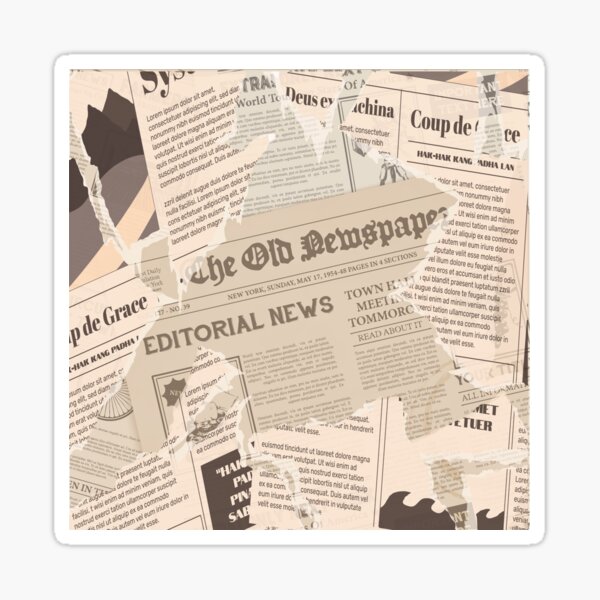"Newspaper The Old Times" Sticker for Sale by GksCharlie007 | Redbubble