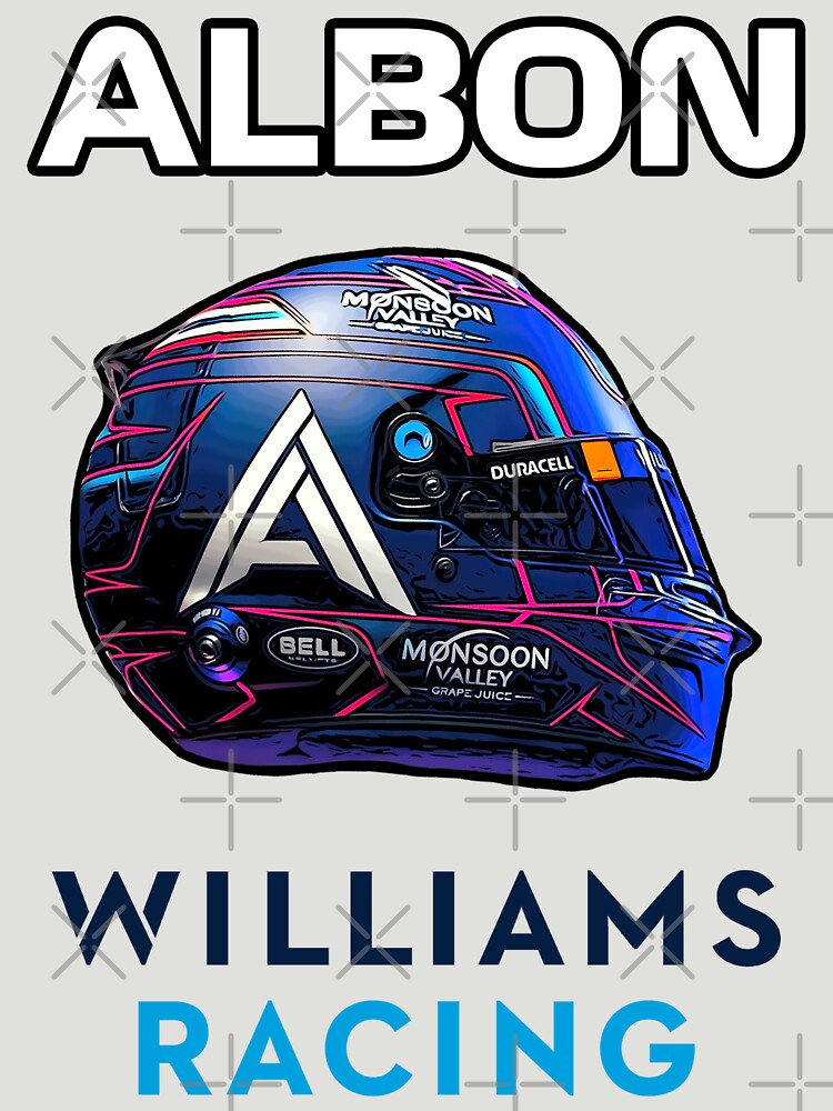 "Alex Albon helmet 2023 Alex Albon Williams F1 2023" T-shirt for Sale ...