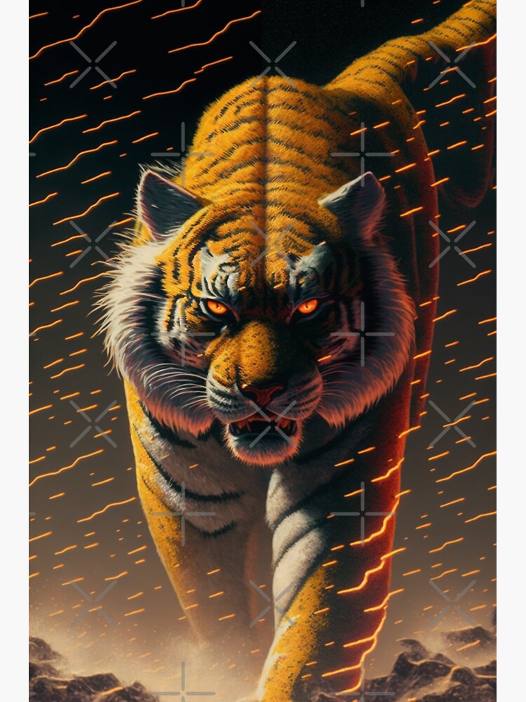 "Electric Tiger" Sticker for Sale by AiDungeon | Redbubble