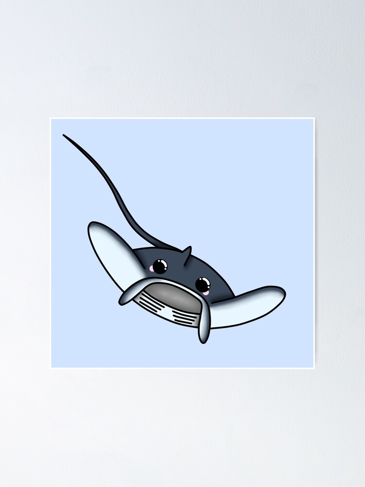 "Manta ray chibi" Poster by rainbowcho | Redbubble