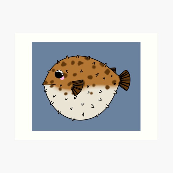 "Globefish chibi sea fish" Art Print for Sale by rainbowcho | Redbubble