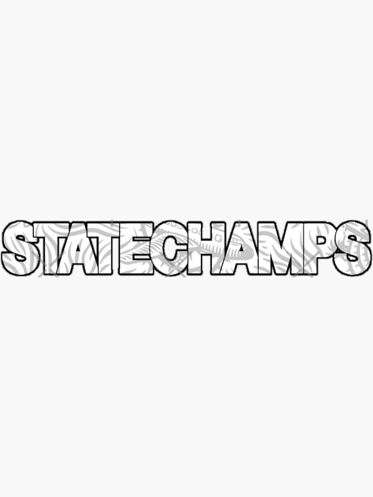 "State Champs" Sticker for Sale by jakemurray21 | Redbubble