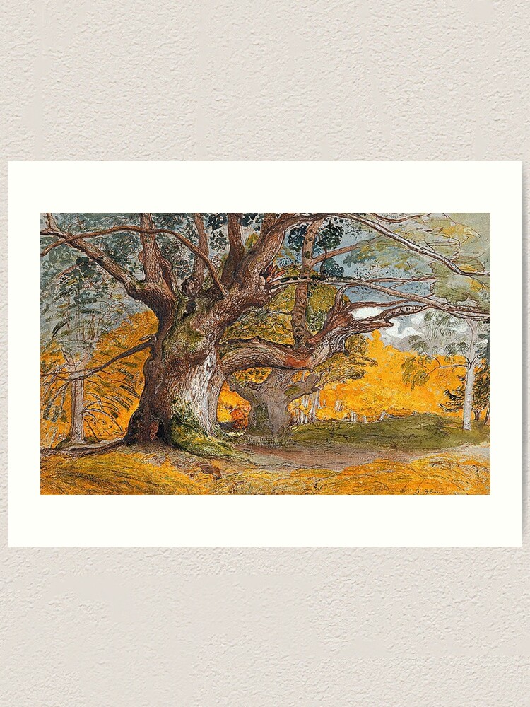 "Vintage Samuel Palmer - Oak Trees at Lullingstone Park 1828 Fine Art ...