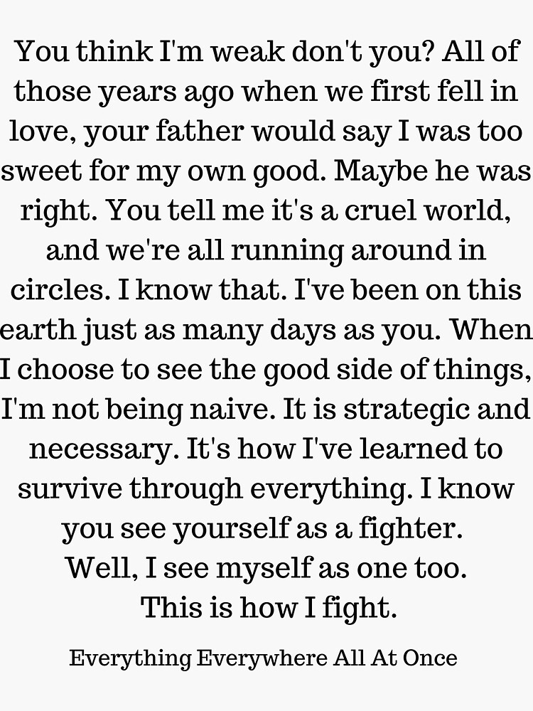 "Waymond Wang monologue" Sticker for Sale by Jnoire | Redbubble