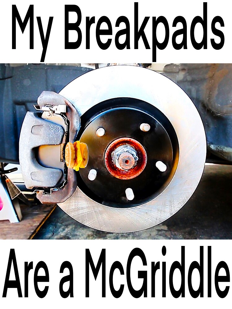 "McGriddle break pad! " Sticker for Sale by CursedBumpers | Redbubble