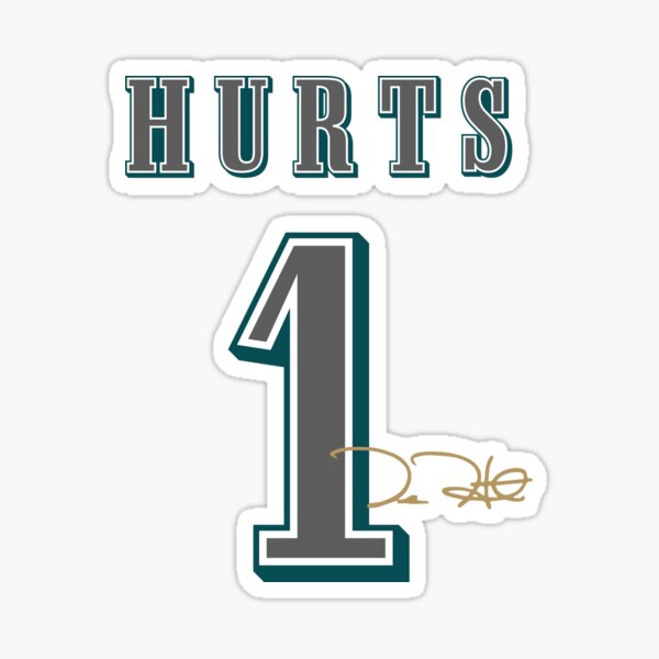 "Jalen Hurts 1 Eagles" Sticker for Sale by fezztee | Redbubble