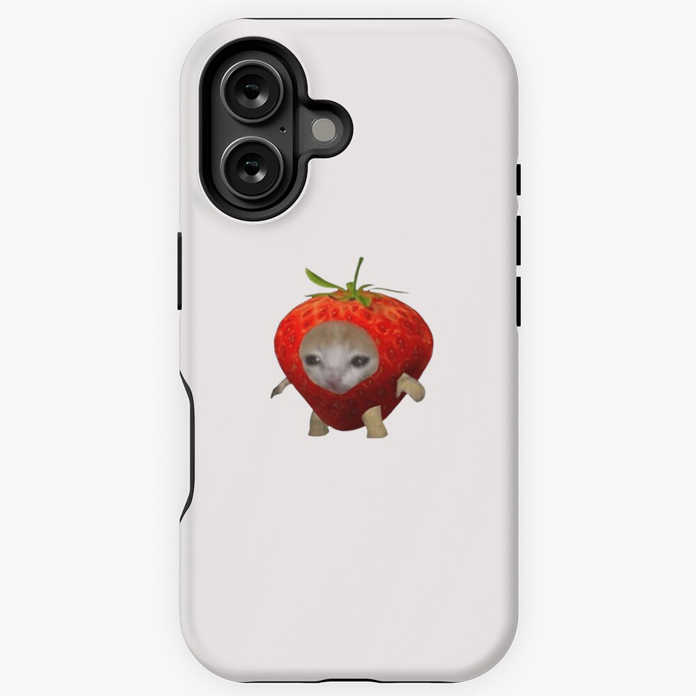 "Strawberry Cat Meme" Sticker for Sale by oatmeal o-o | Redbubble