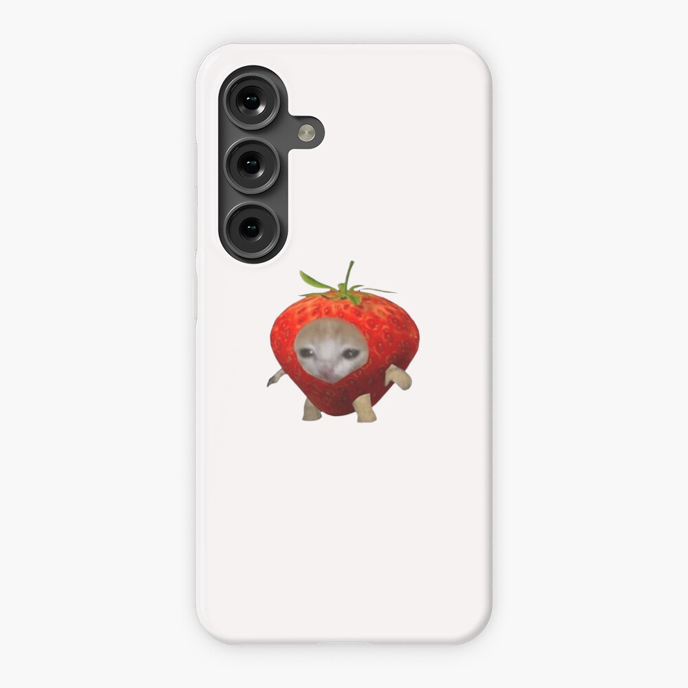 "Strawberry Cat Meme" Sticker for Sale by hazeldesigns6 | Redbubble