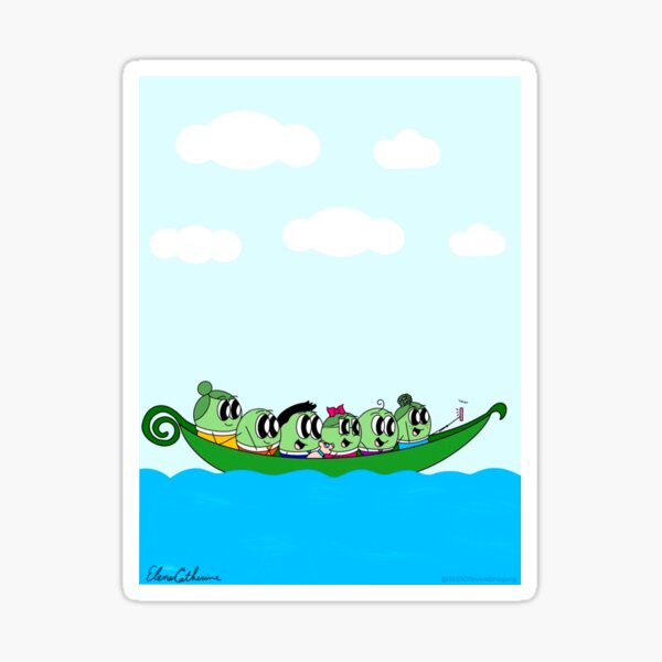 "Peaz in a Pod" Sticker for Sale by OlleyandtheGang | Redbubble