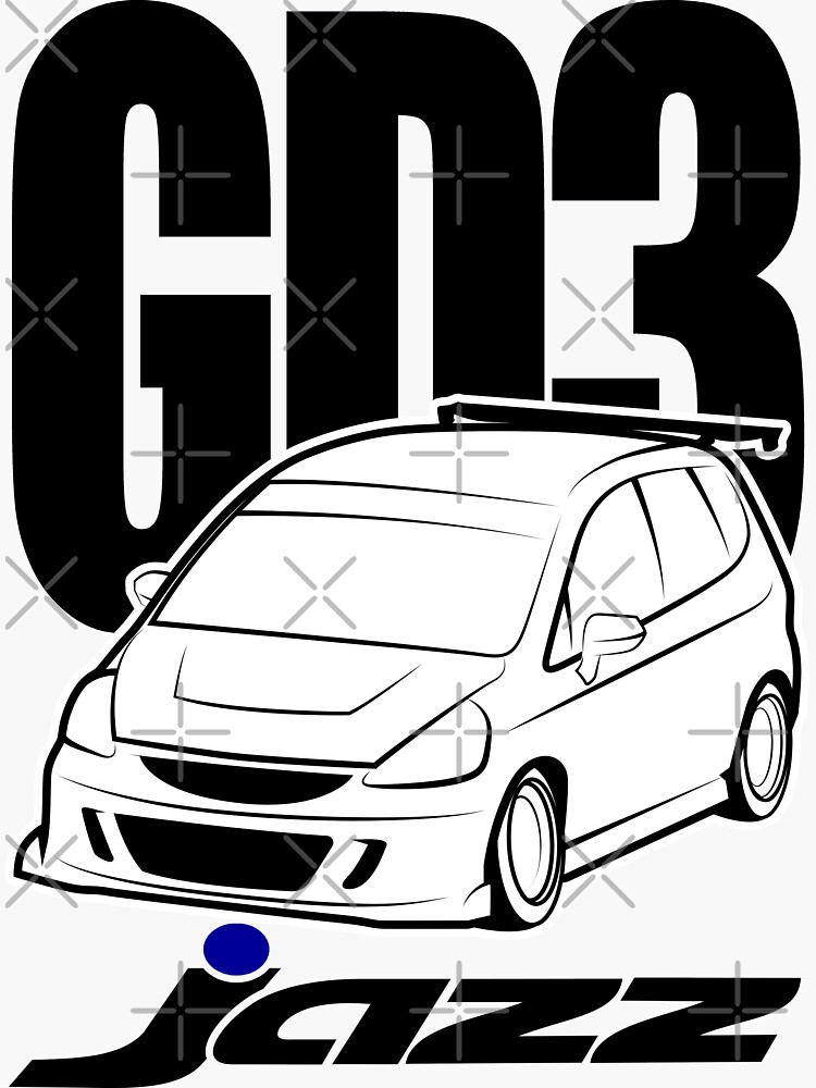 "Honda Jazz GD3" Sticker for Sale by BrisbaneBirds | Redbubble