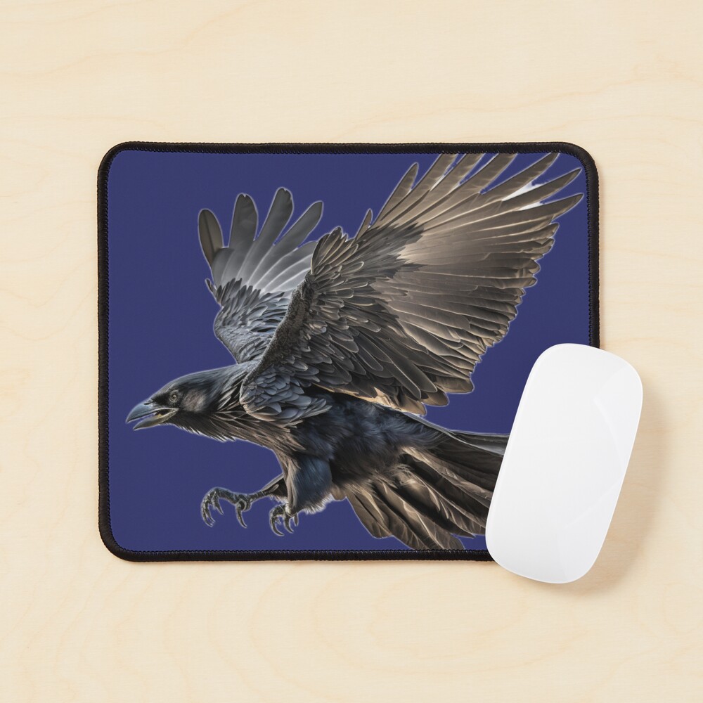 "Badass Flying Raven Crow Bird Realistic " Sticker for Sale by ...