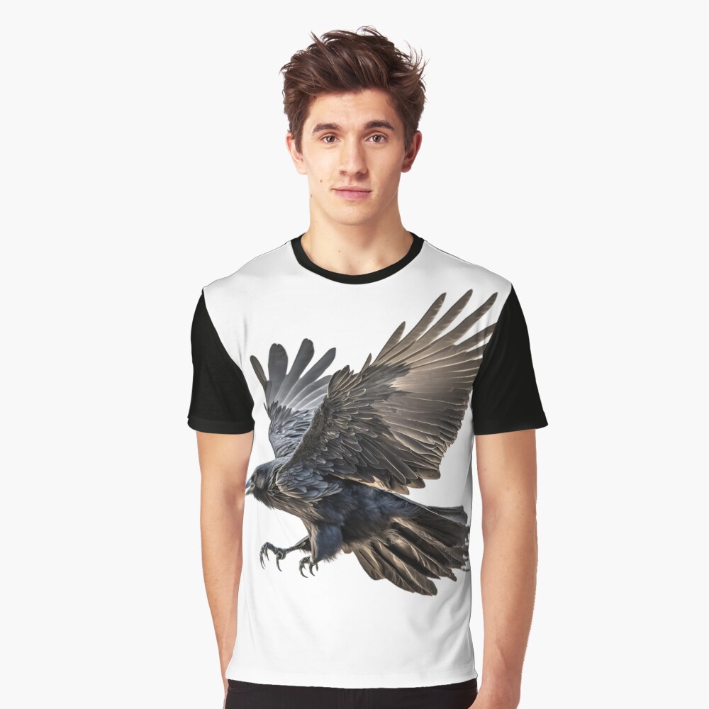 "Badass Flying Raven Crow Bird Realistic " Sticker for Sale by ...