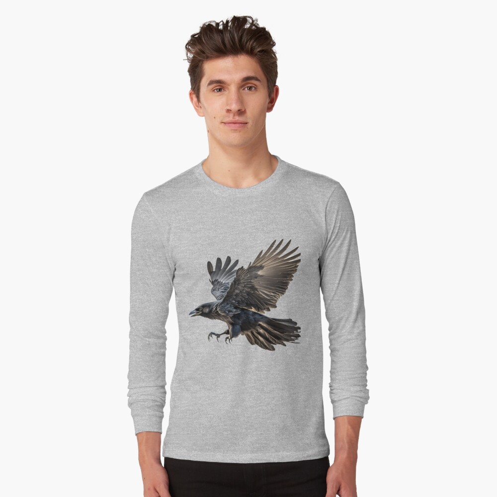 "Badass Flying Raven Crow Bird Realistic " Sticker for Sale by ...