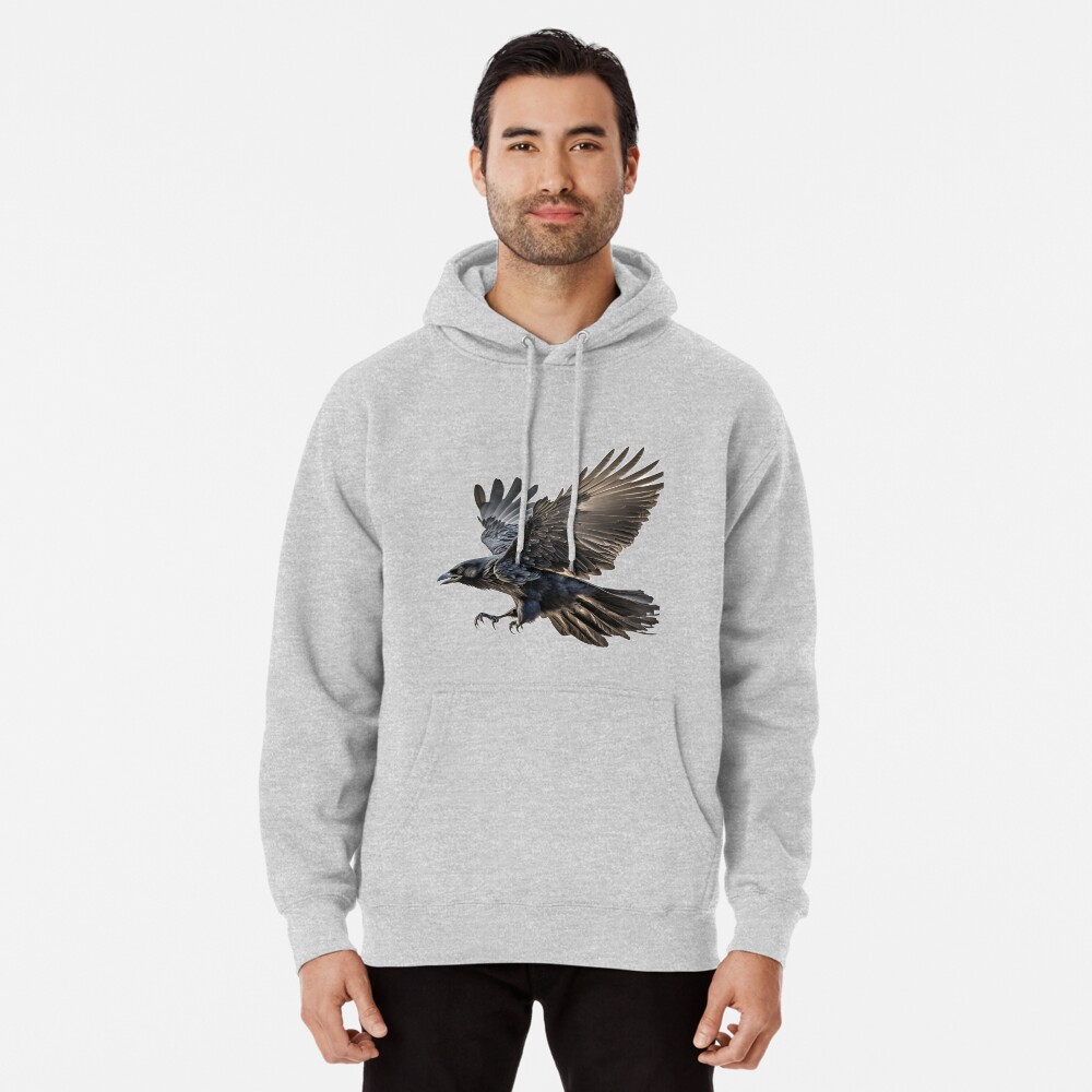 "Badass Flying Raven Crow Bird Realistic " Sticker for Sale by ...