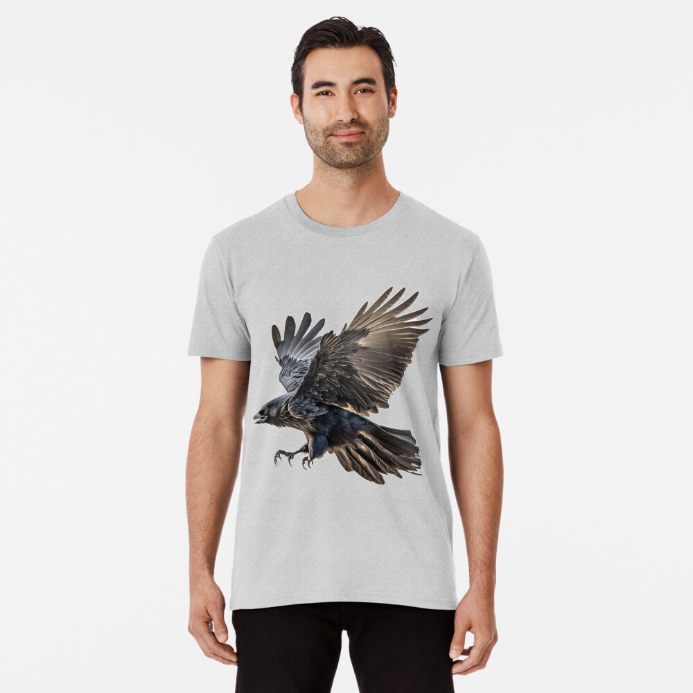 "Badass Flying Raven Crow Bird Realistic " Sticker for Sale by ...