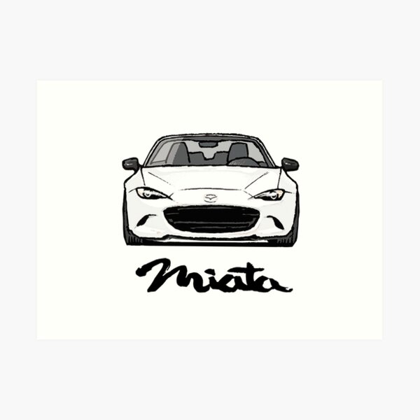 "MX5 Miata ND White" Art Print for Sale by Woreth | Redbubble