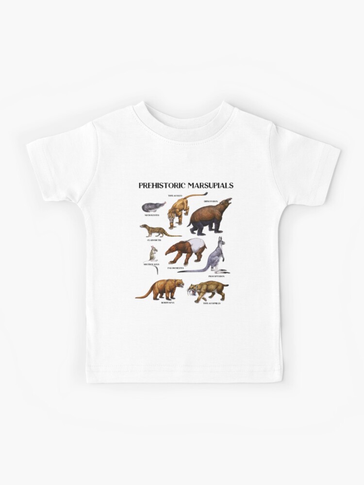 "Prehistoric Marsupials" Kids T-Shirt for Sale by Masked Designer ...