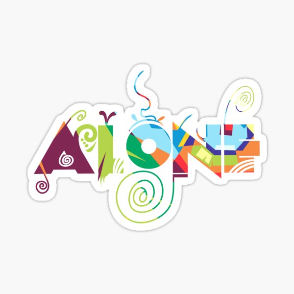 "Alone typography" Sticker for Sale by Enthok | Redbubble