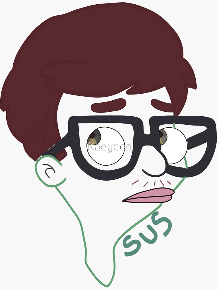 "Big mouth- Andrew Glouberman Sus" Sticker for Sale by Kaeyeen | Redbubble