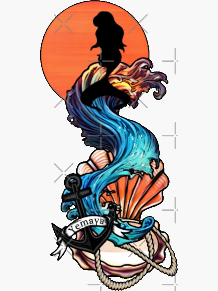 "YEMAYA" Sticker for Sale by JASCKSHIRTS | Redbubble