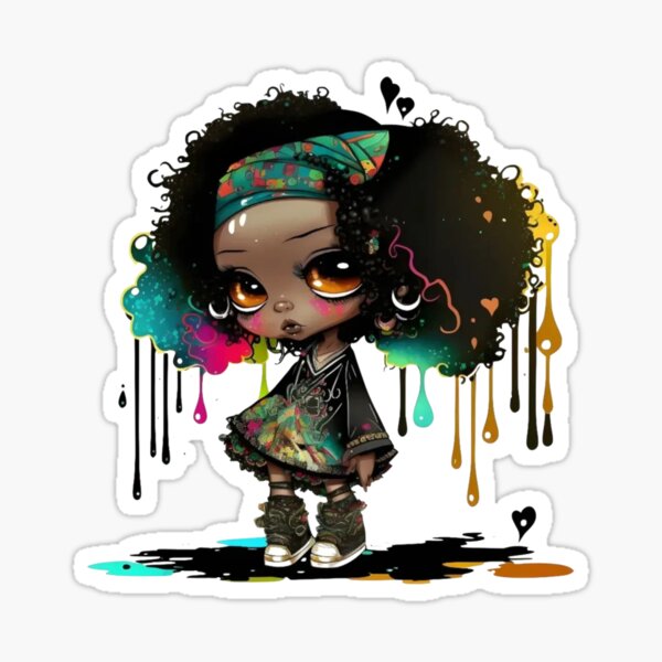 "Drippy Chibi Sticky 2" Sticker for Sale by toonsprayai | Redbubble