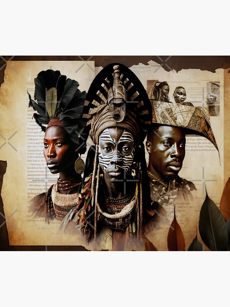 "Tribes of Africa Collage" Sticker for Sale by Conhuir | Redbubble