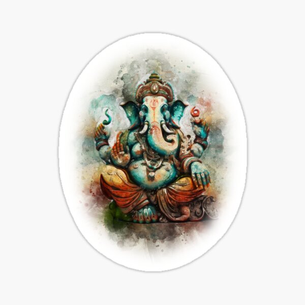 "Lord Ganesh, Ganesha, Ganapati, Vinayaka, Elephant God" Sticker for ...