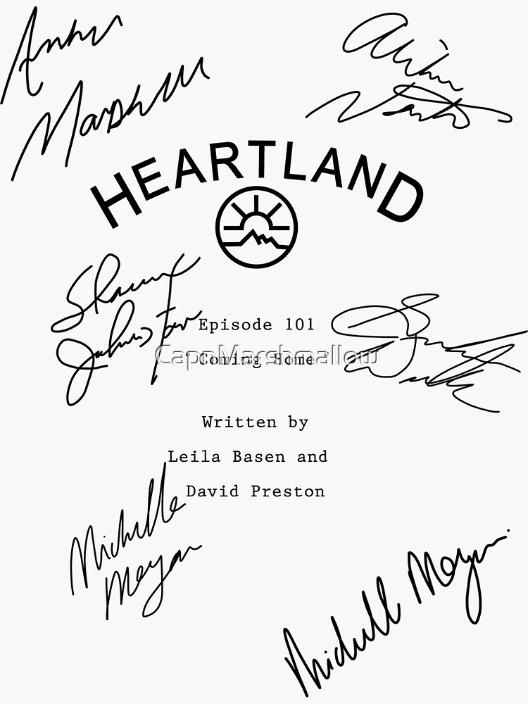 "Heartland Script" Sticker by CapnMarshmallow | Redbubble
