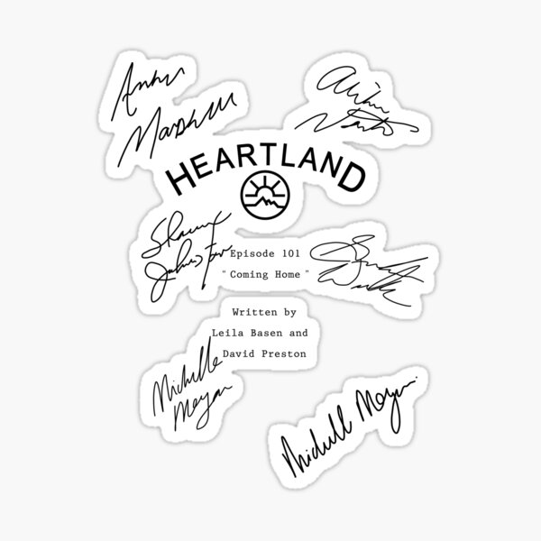 "Heartland Script" Sticker by CapnMarshmallow | Redbubble