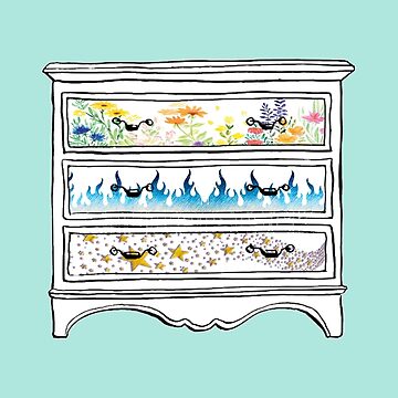 "ACOTAR Archeron Sisters Minimalist Drawers" Sticker for Sale by ...