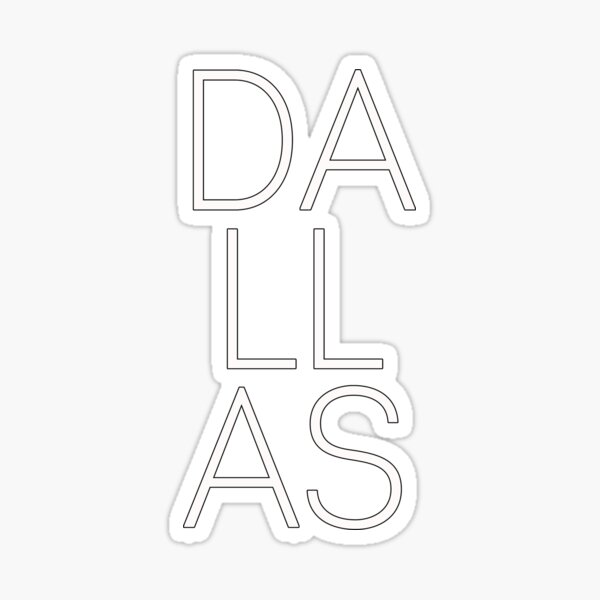"dallas texas" Sticker for Sale by Art By A | Redbubble