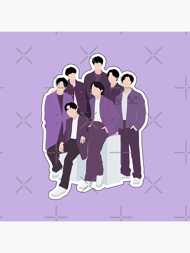 "BTS Group Photo Vector Art" Photographic Print for Sale by VectorVasu ...