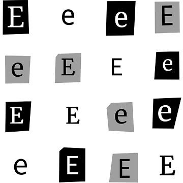 Pegatina for Sale con la obra «Recortes de periódico letra E set» de ...