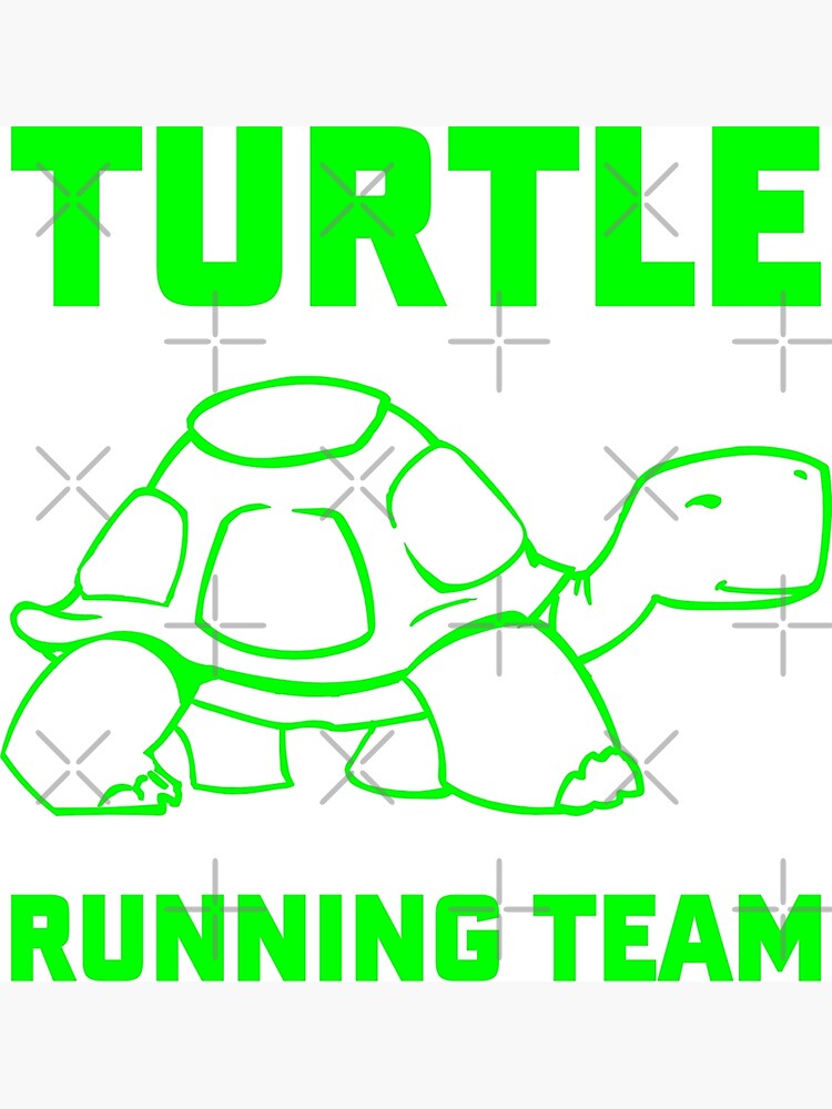 "Turtle Running Team" Poster by DJBALOGH | Redbubble
