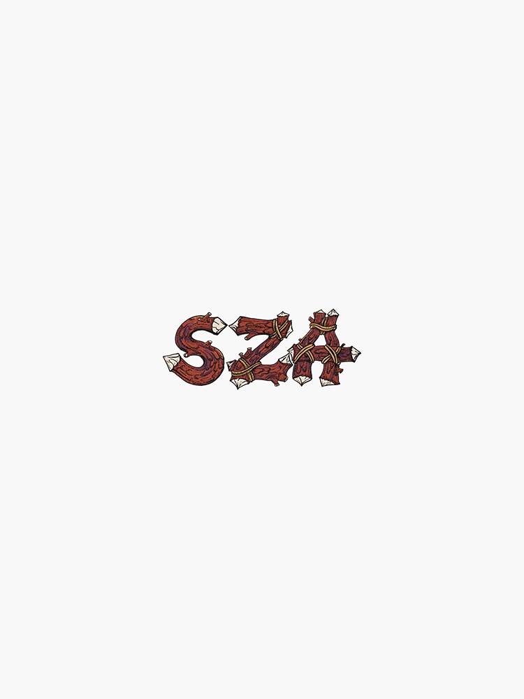 "SZA Logo Wooden Sticker" Sticker for Sale by PopShopBant | Redbubble