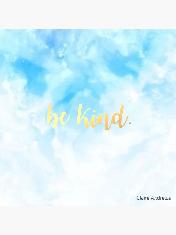 Póster «Be Kind Gold Metallic Design en acuarela azul» de ...