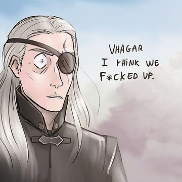 "''Vhagar I think we f*cked up.'' - Aemond Targaryen" Sticker by Valka ...
