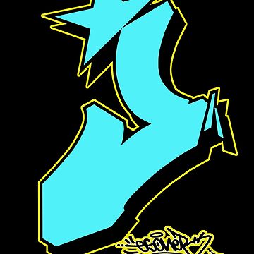 "BLUE LETTER J BY ESONE URBAN GRAFFITI STREET STYLE " Sticker for Sale ...
