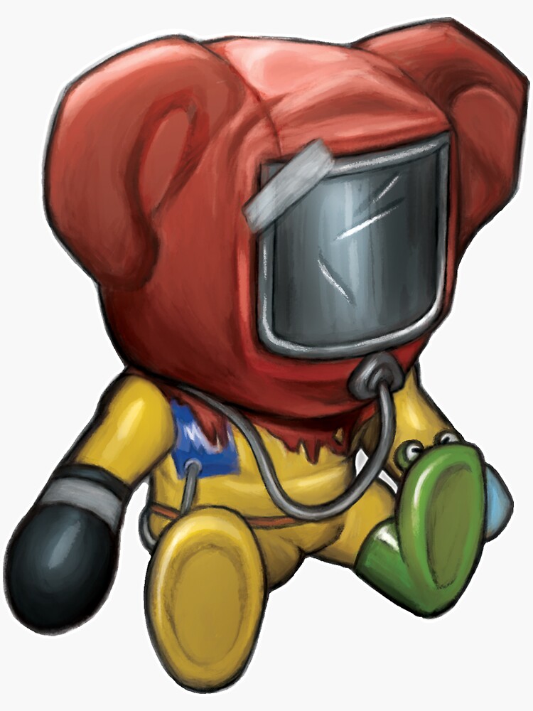 "Cute RUST Hazmat Pookie Bear ☢️" Sticker for Sale by SpezialArt ...