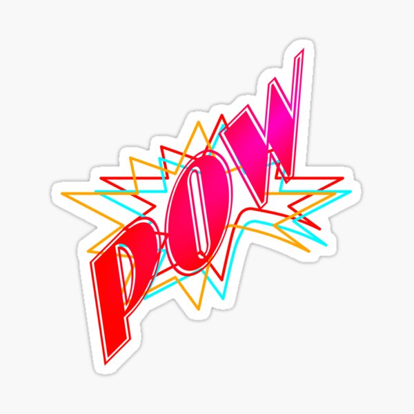 "Pow!" Sticker for Sale by KDNK | Redbubble