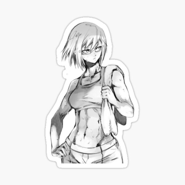 شخصية انمي عضلات Muscle Anime Girl Sticker For Sale By Quotesam Redbubble