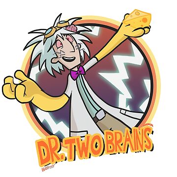 "Dr Two Brains!!!" Sticker for Sale by Kosperry | Redbubble
