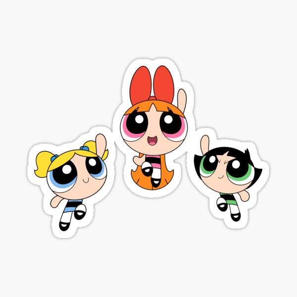 "Powderpuff girls cartoon" Sticker for Sale by taylormendez | Redbubble