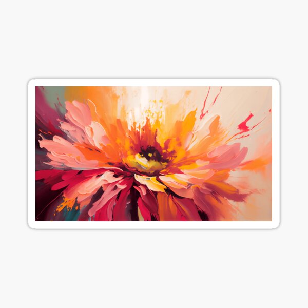"Blossoming Flower by ChatGPT and Midjourney / (3 of 10)" Sticker for ...
