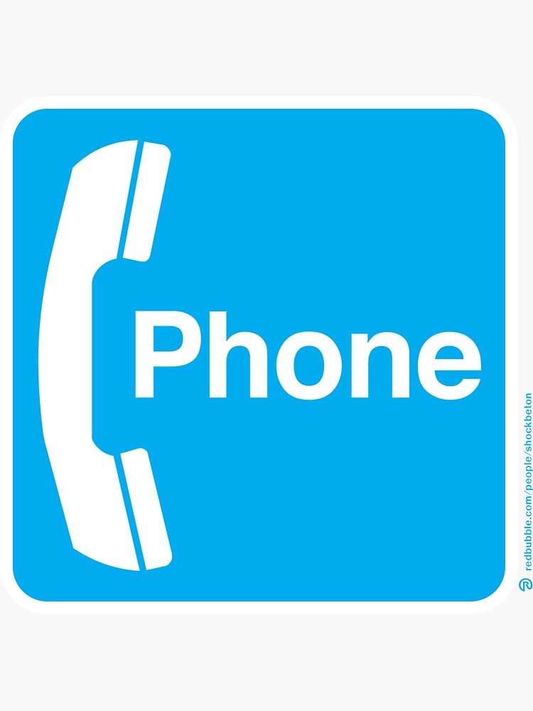 "Phone Sign" Sticker for Sale by shockbeton | Redbubble
