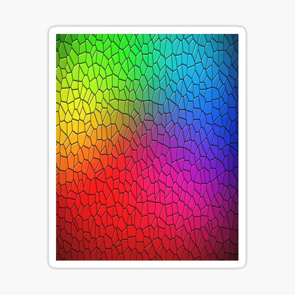 "Rainbow Mosaic Texture" Sticker by leen12 | Redbubble