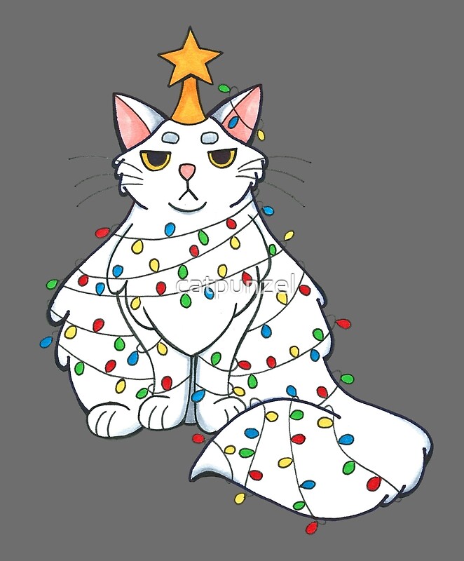 "Grumpy Christmas Cat" by catpunzel | Redbubble