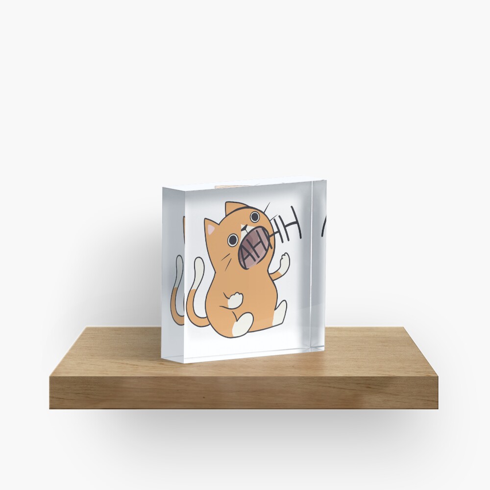 "screaming meme unhinged cat" Sticker for Sale by JentleArt | Redbubble