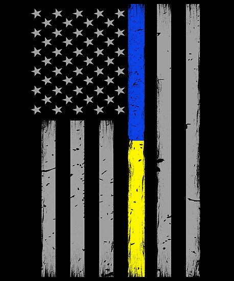 "Thin Blue Gold Line American Flag" Poster by bluelinegear | Redbubble
